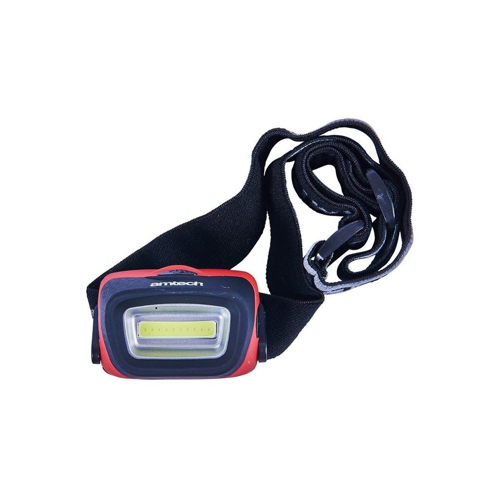 Amtech Headlight Torch 3W COB LED 120 Lumen Full Half Power Flashing ...