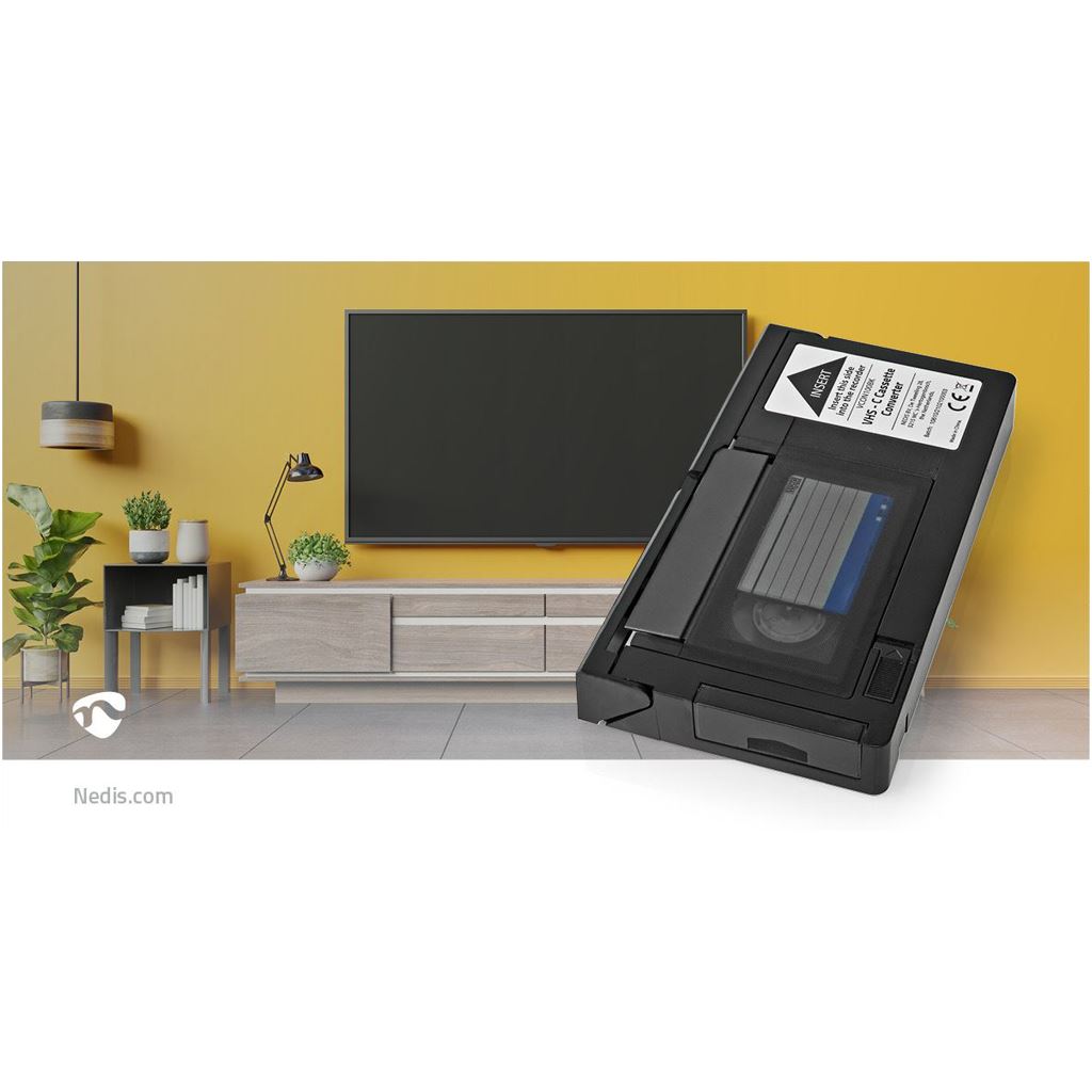 Nedis VHS Converter Conversion: VHS-C to VHS Plug & play Black - VCON1 ...