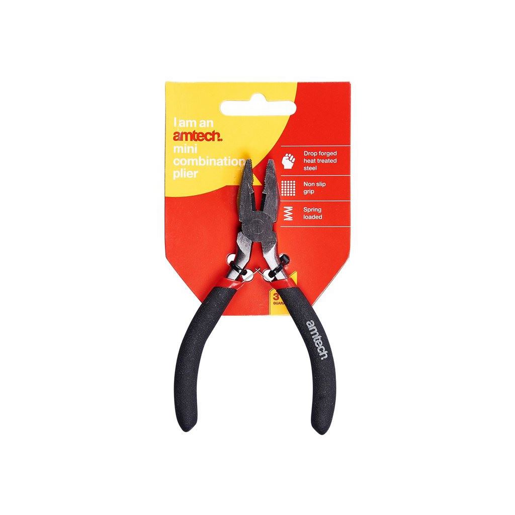 Amtech Mini Spring Loaded Combination Pliers Jewellery Craft Wire Cutt ...