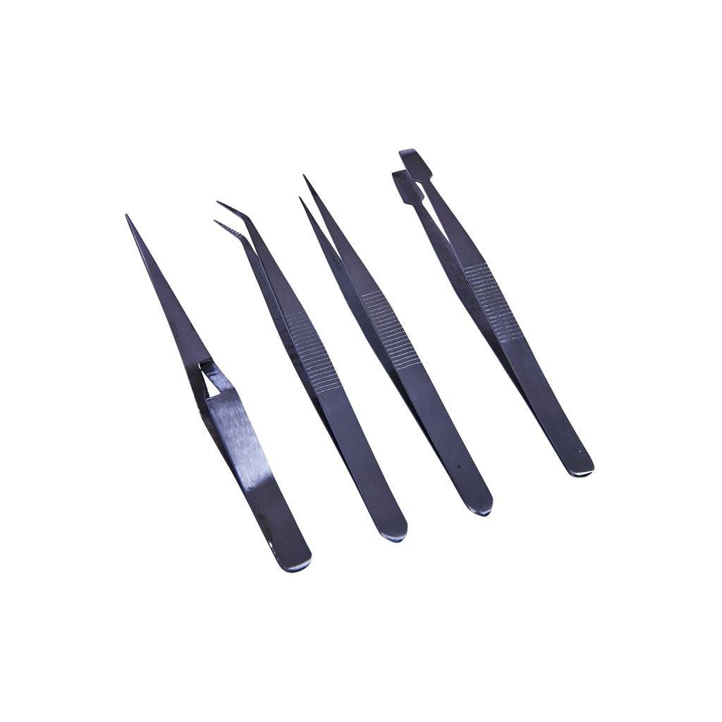 Amtech 4 Piece Precision Tweezer Set (Hobby/Craft/Model Making/Airfix ...