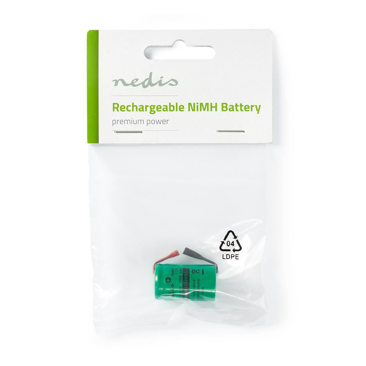 Nedis Nickel-Metal Hydride Battery 1.2V 1000mAh Solder Connector ...