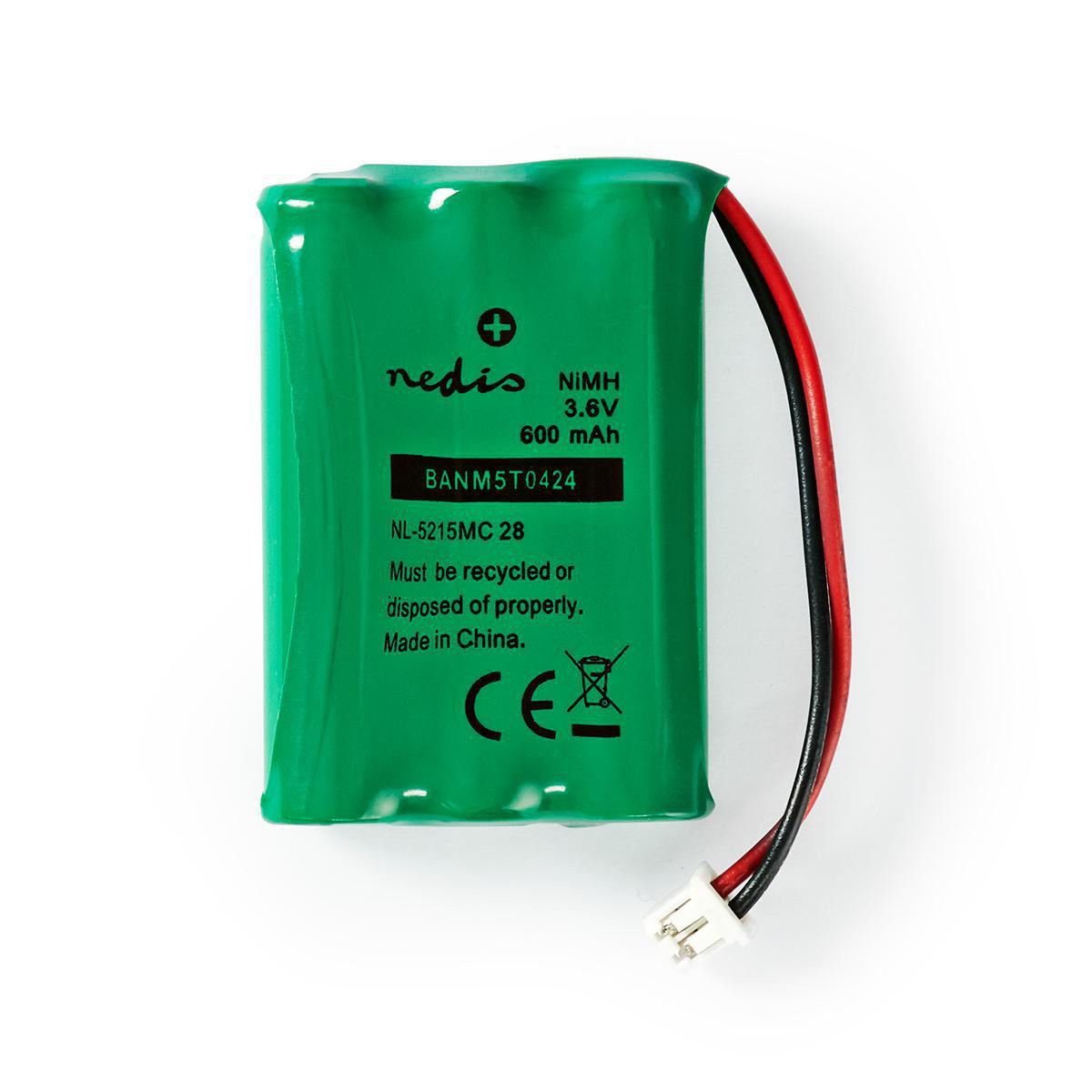 Nedis Nickel-Metal Hydride Battery 3.6V 600mAh Wired Connector ...